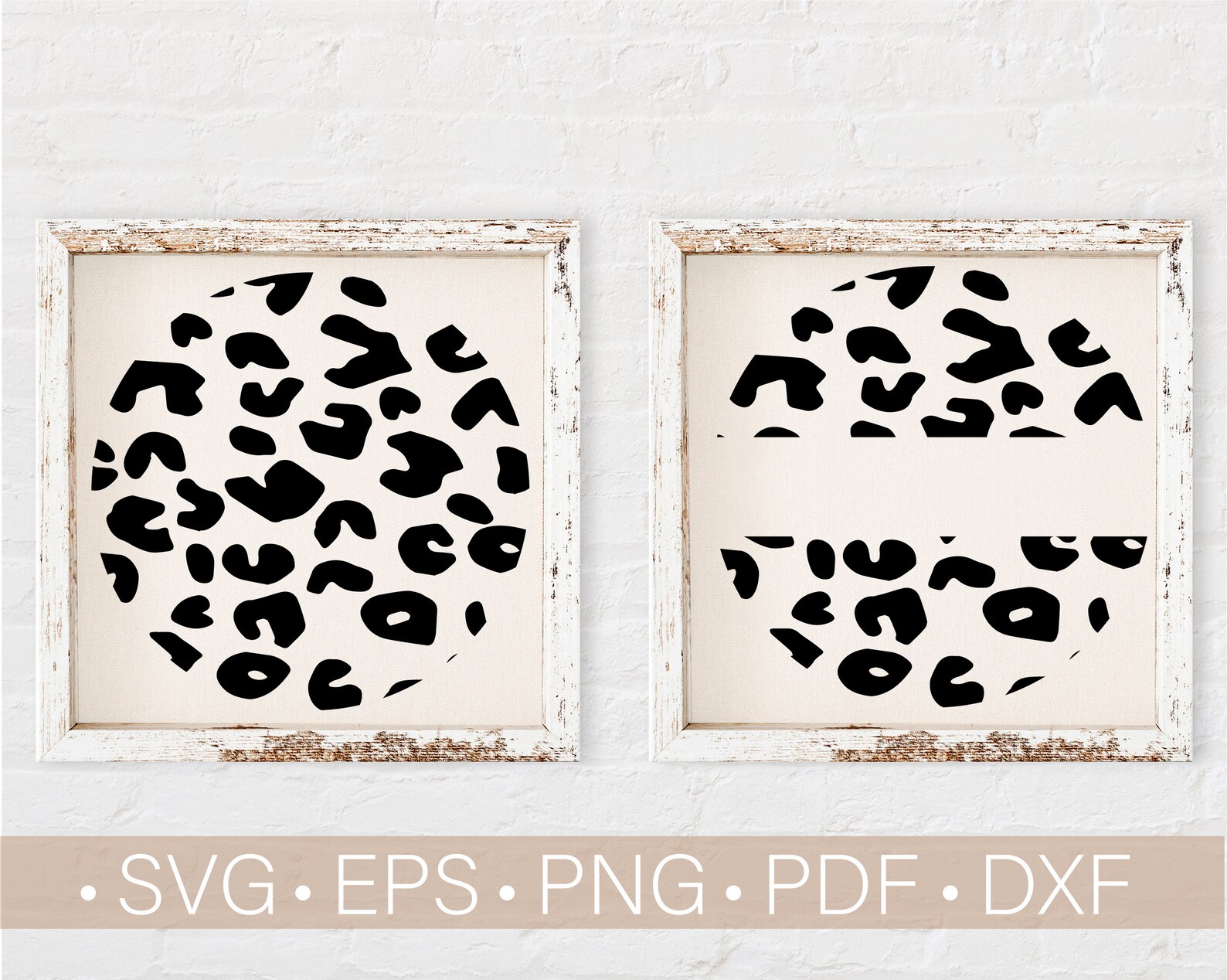 Leopard Circle Svg Leopard Frame Circle Monogram Svg Files - Etsy