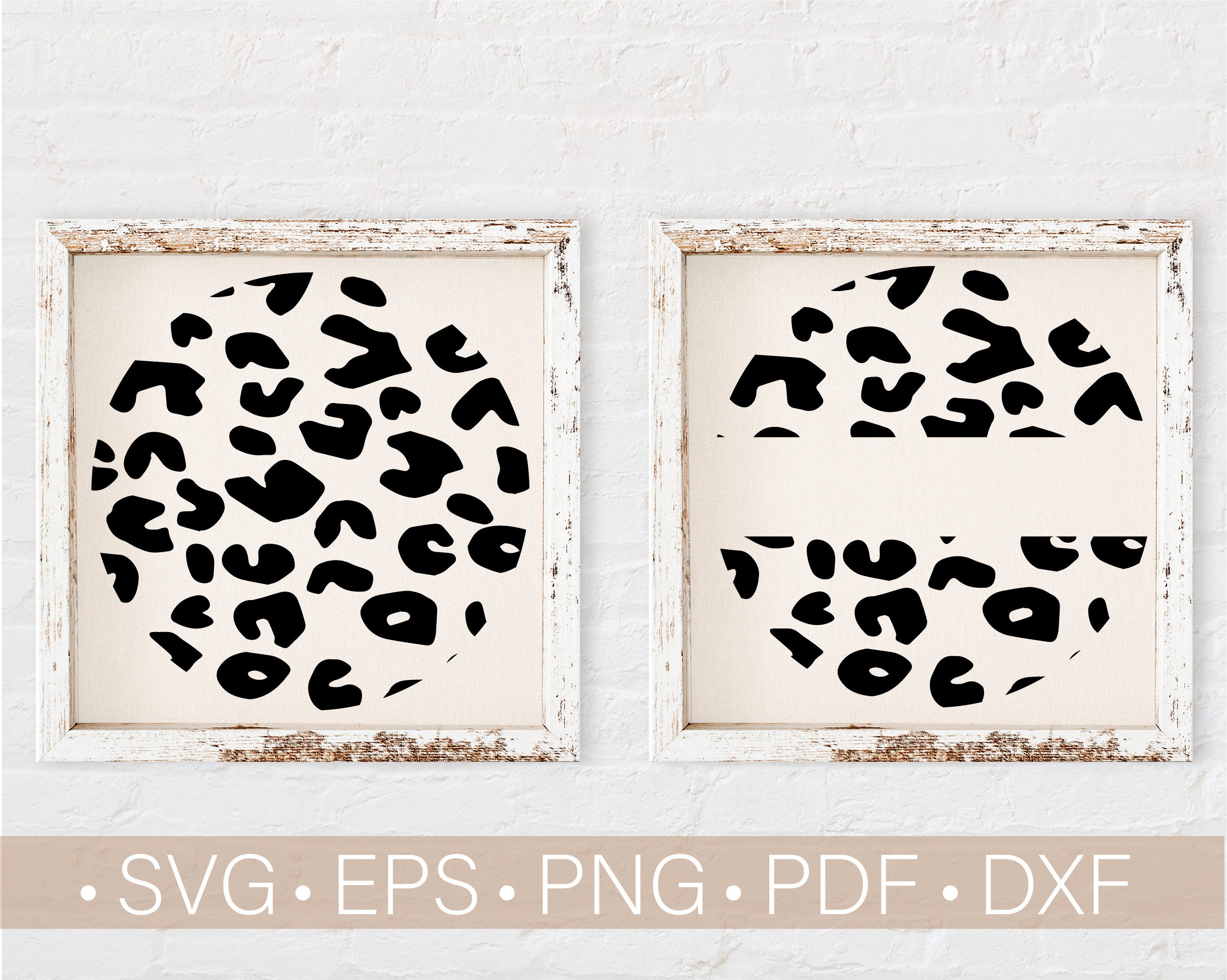 Leopard Circle Svg Leopard Frame Circle Monogram Svg Files | Etsy España