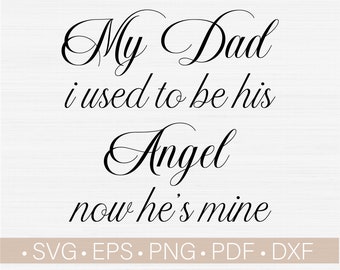 Angel Dad Svg | Etsy