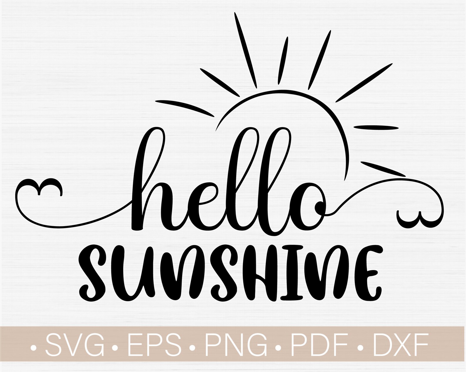 Hello Sunshine Svg Files for Cricut Cut File / Heart Summer | Etsy