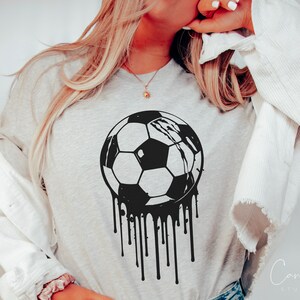 Dripping Soccer Svg Png, Soccer Ball Svg, Shirt Design Distressed Cut ...