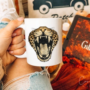 Leopard Vampire Fangs PNG: Retro Halloween Clipart (digital Download ...