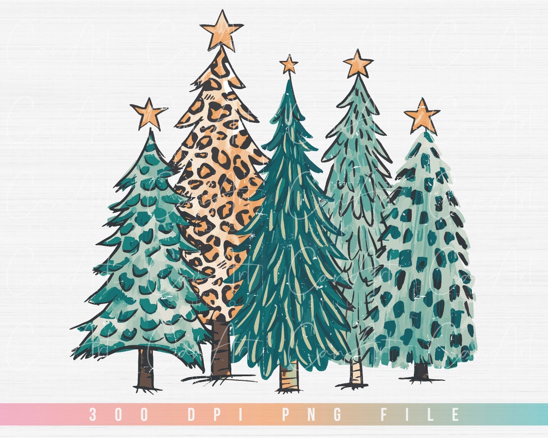 Christmas Tree PNG, Leopard Christmas Tree Png, Xmas Clipart ...