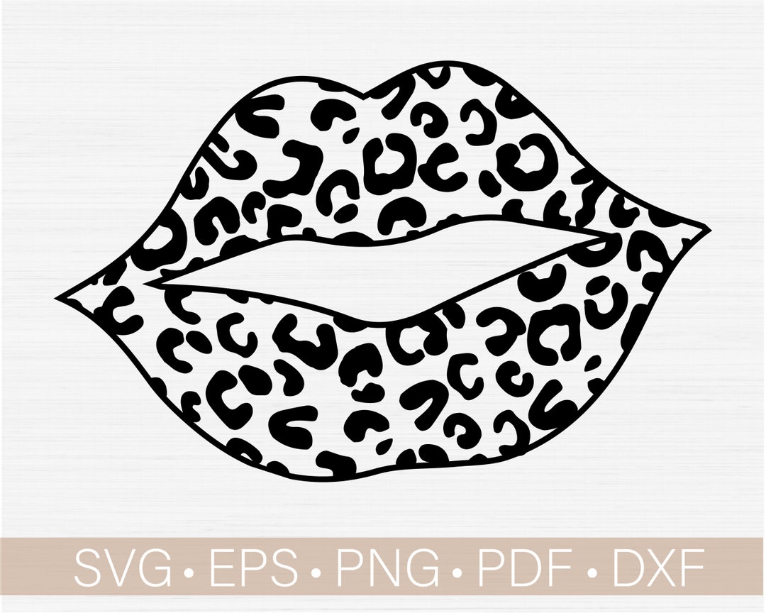 Leopard Lips Svg, Cheetah Kiss Svg, Png Cut File for Cricut, Cutting ...