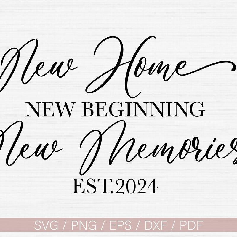 New Home Svg - Etsy