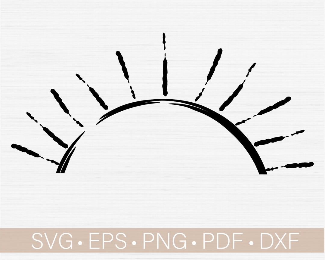 Sun Svg, Sunshine Svg, Summer Svg, Vector Clipart, Boho Sun Svg Png Eps ...