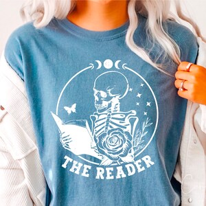 The Reader Svg Png, Book Lover Svg, Book Club, Book Worm Svg, Skeleton ...