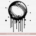 Dripping Baseball Svg Png, Baseball Ball Svg, Softball Svg, Distressed ...
