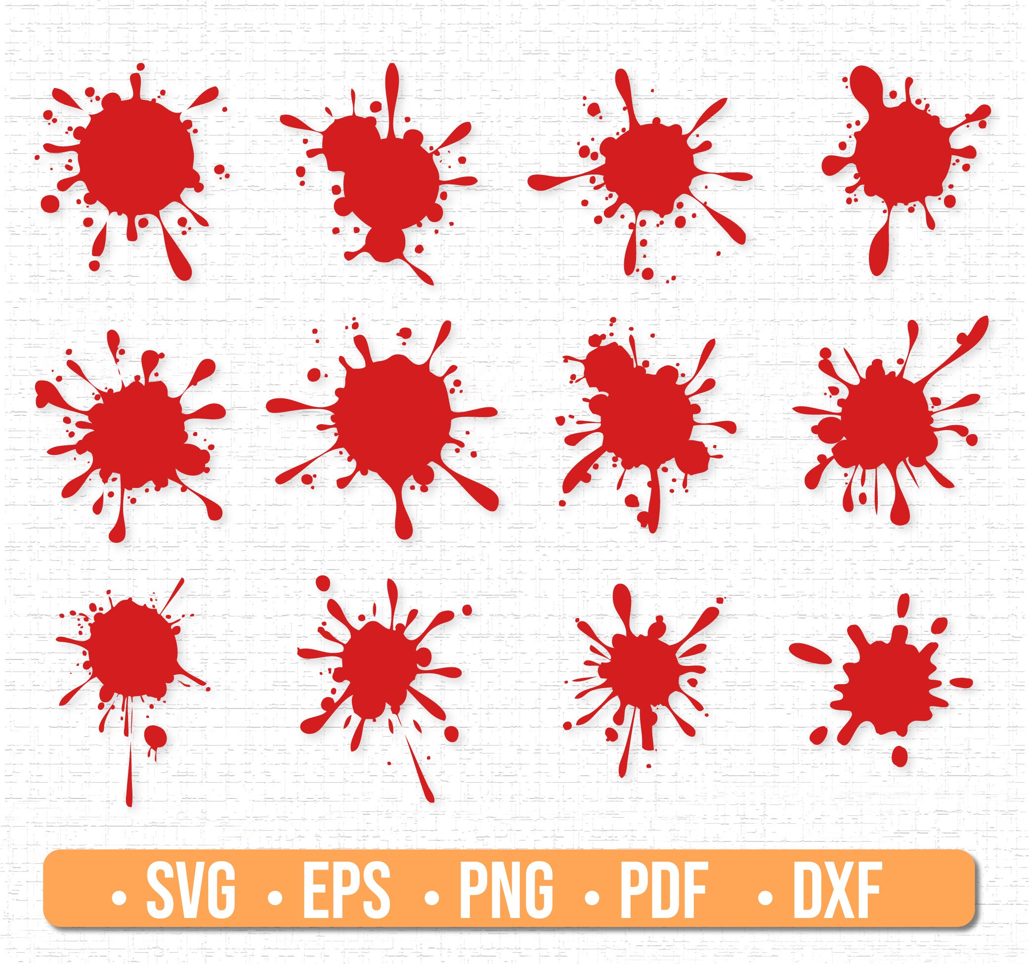 Blood Splash Svg files for Cricut Bloody Png EpsVector | Etsy