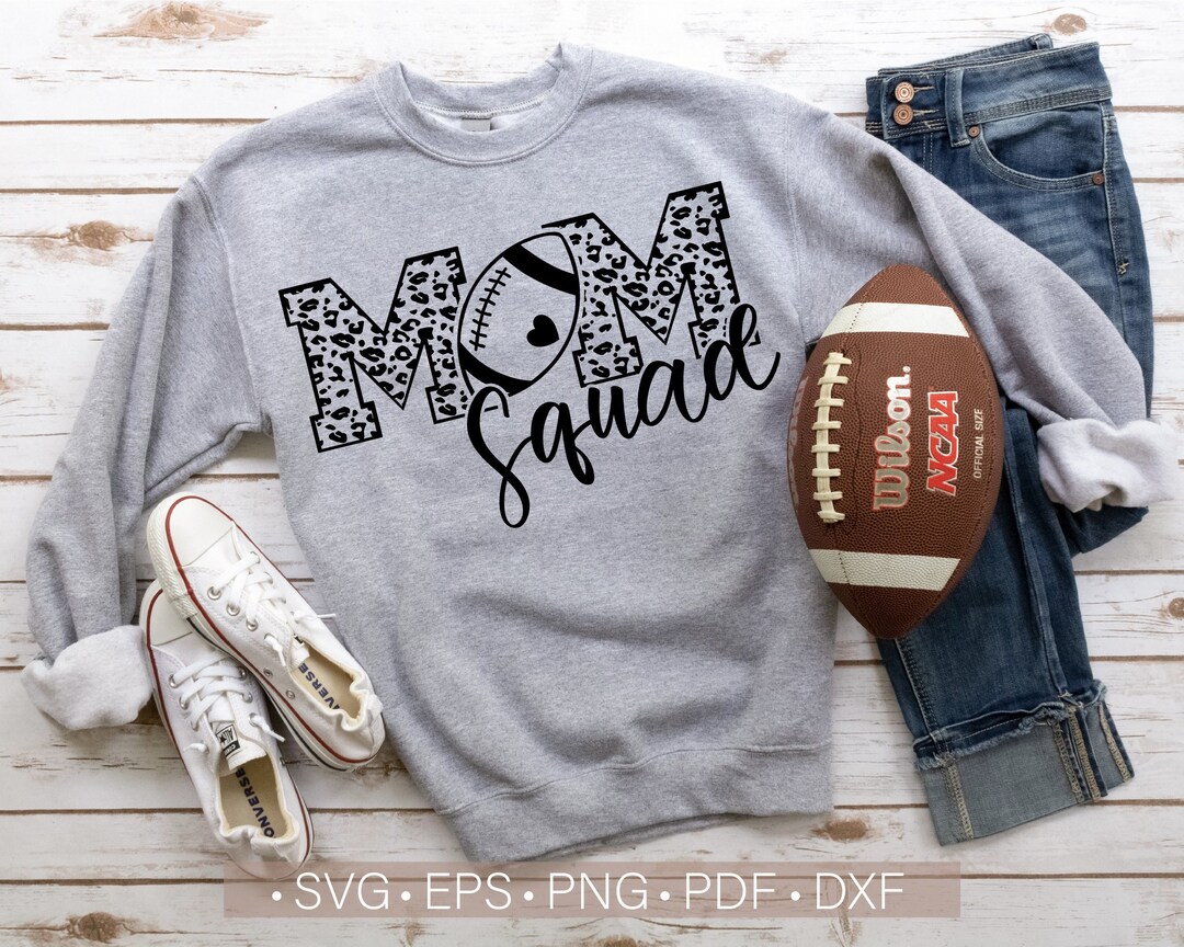 Football Mom Squad Svg, Football Svg Cut File, Football Mom Shirt Svg ...