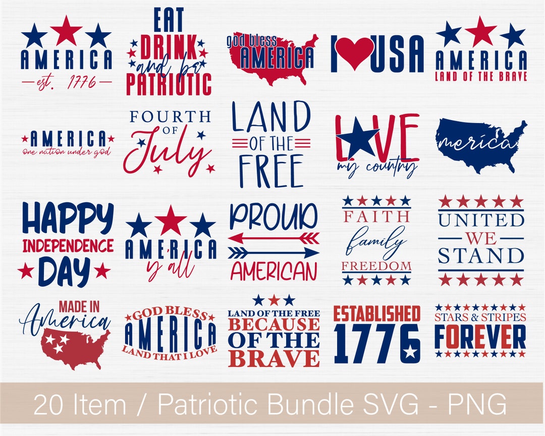 4th of July Svg Bundle, Patriotic Svg Bundle,july 4th SVG, Fourth of ...