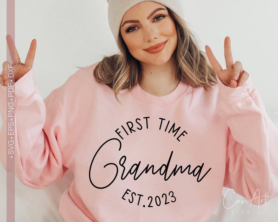 First Time Grandma Svg Promoted to Grandma Svg Est.2023 - Etsy