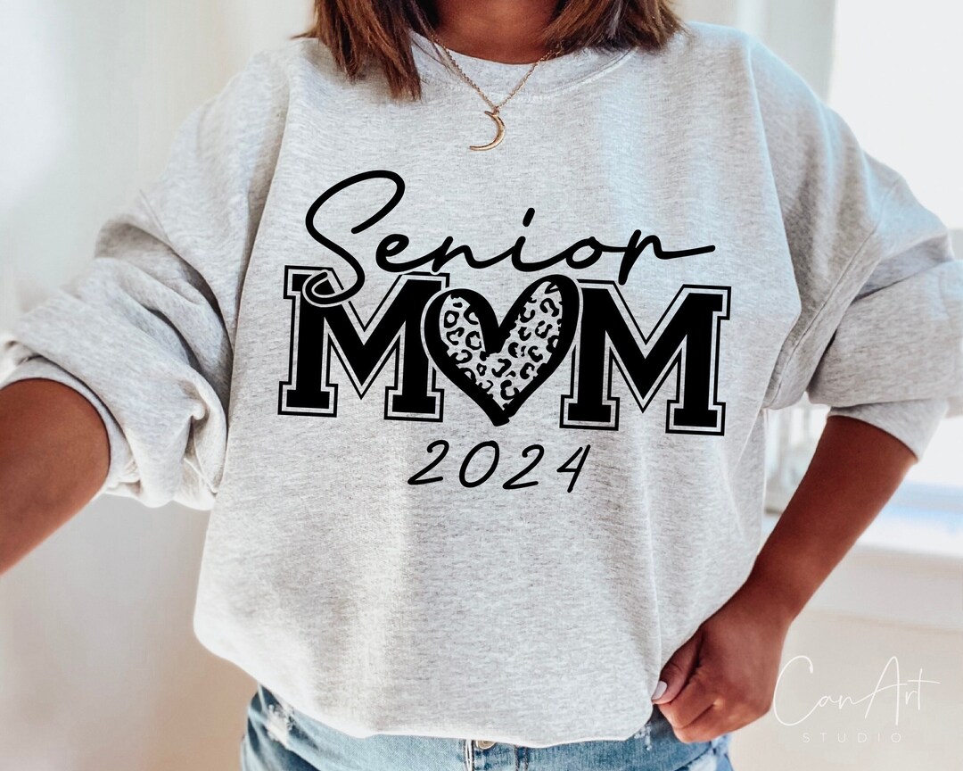 Senior Mom 2024 Svg, Senior Mom Leopard Heart Svg Files for Cricut, Cut ...