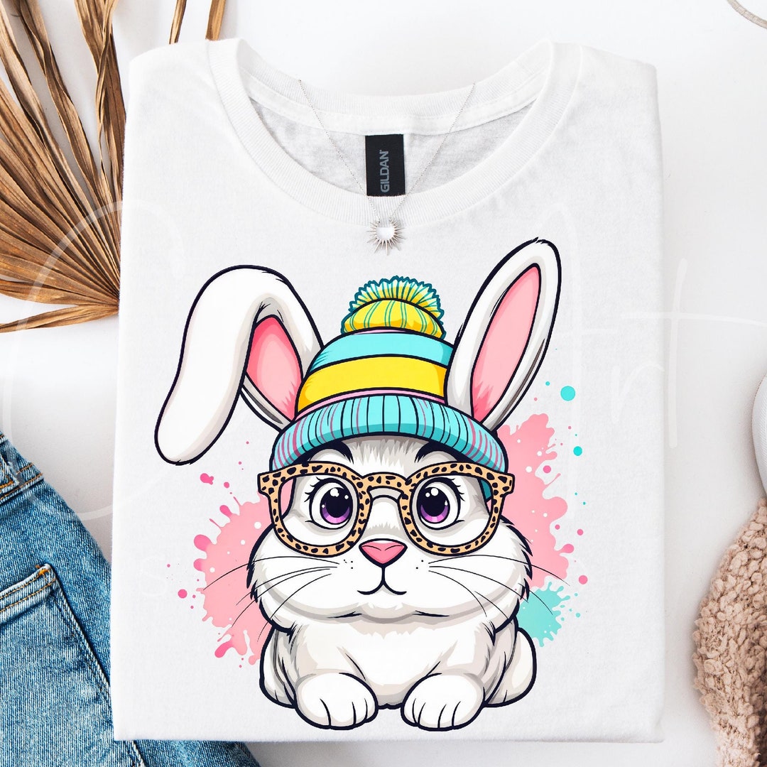 Cute Easter Bunny Clipart, Bunny With Glasses PNG, Kids Bunny ...