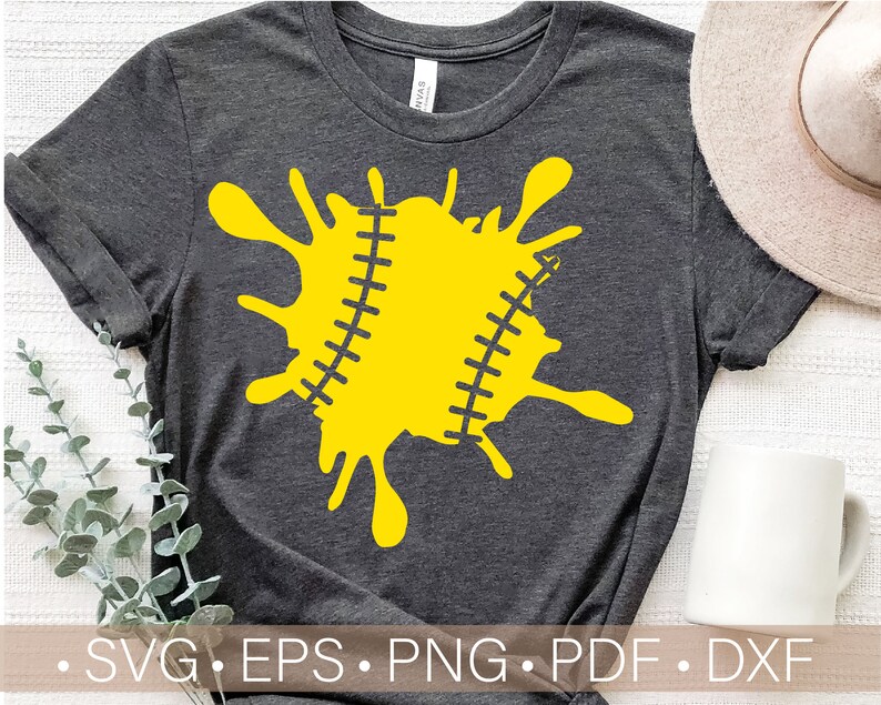 Softball Splatter Svg Softball Svgpngepsdxfpdf Softball - Etsy
