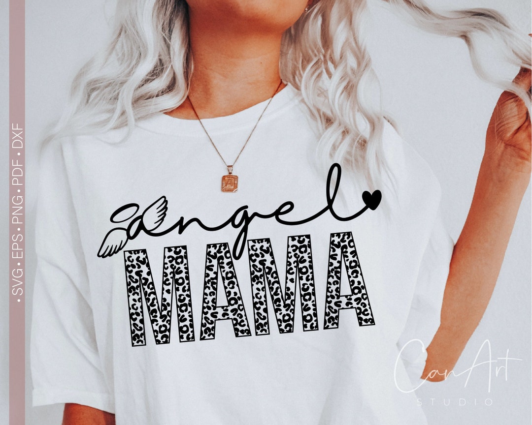 Angel Mama Svg Png, Angel Mom Svg, Mother's Day Svg, Mom Loss Svg, Bereavement Svg, Sympathy Svg ...