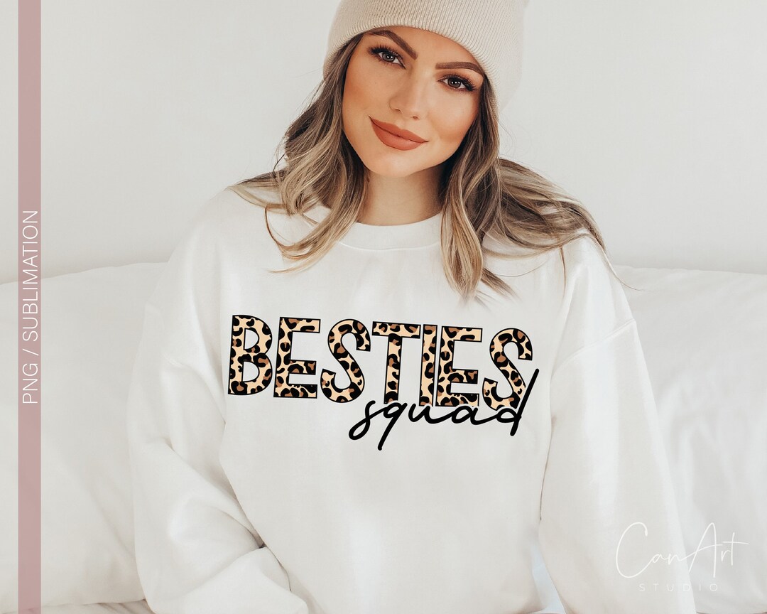 Besties Squad Png, Besties Png Besties Crew Png Leopard Print ...