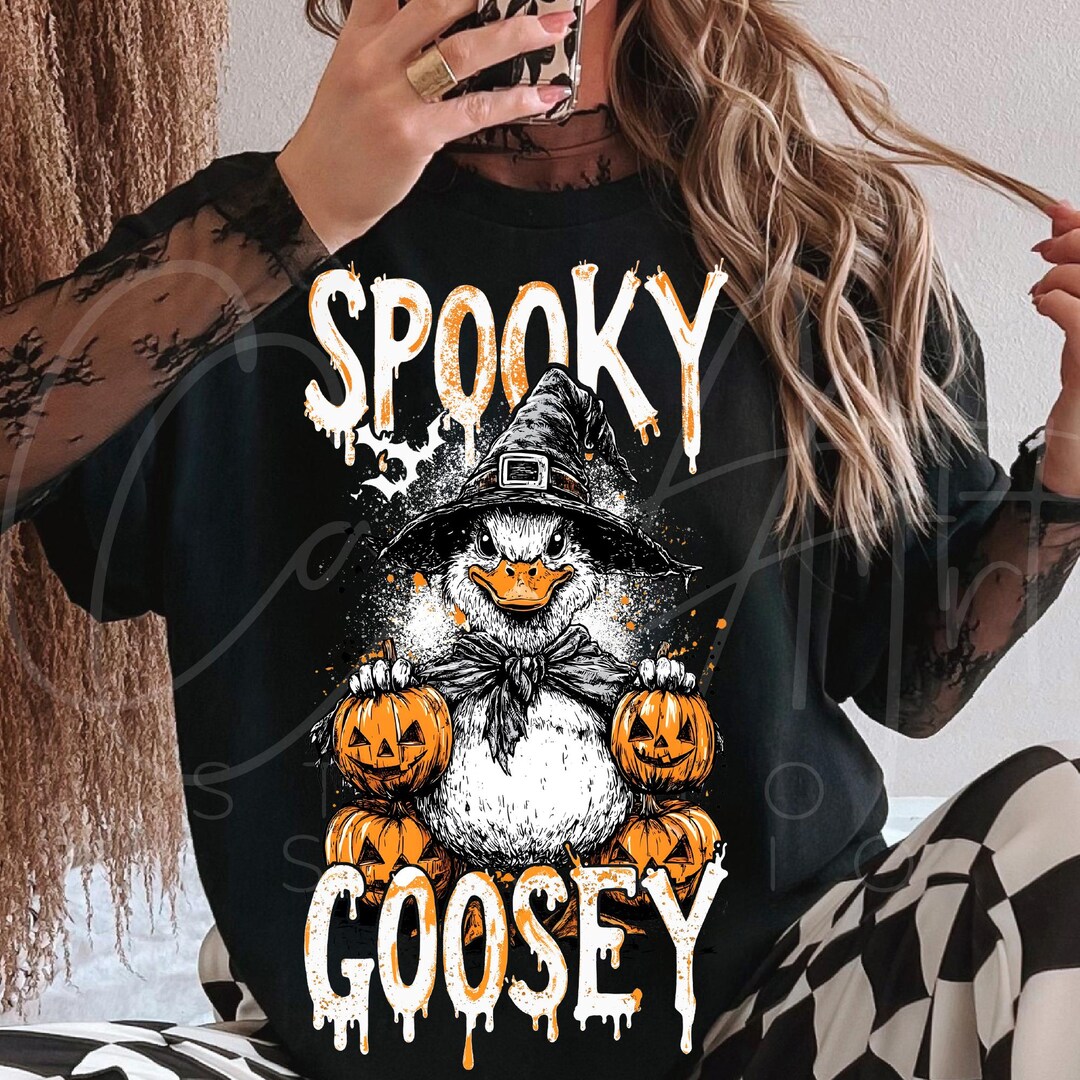 Halloween Spooky Goosey Png, Funny Goose Sublimation Shirt Design ...