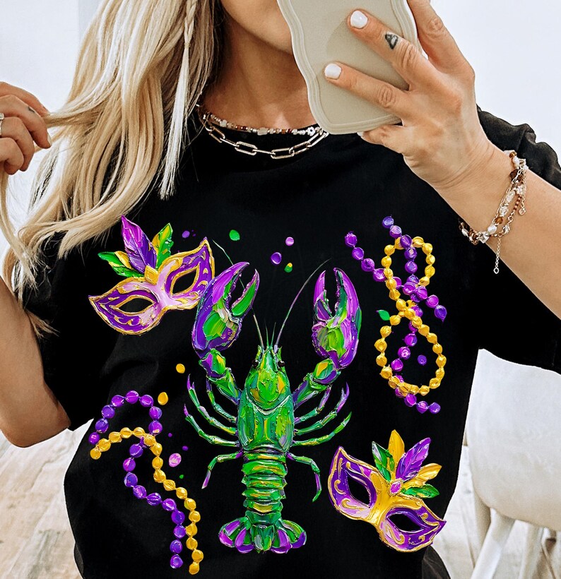 Lagostins de Mardi Gras em estilo preppy PNG | Design para sublimação ...