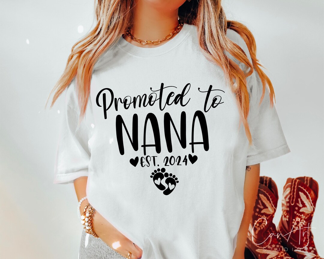Promoted to Nana Svg, New Nana Svg File Grandmother Announcement Svg ...