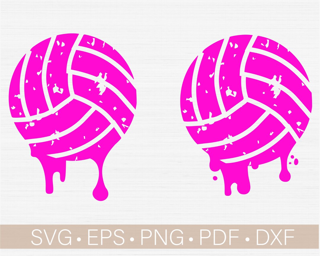 Dripping Volleyball Svg, Grunge - Distressed Volleyball Svg Bundle ...