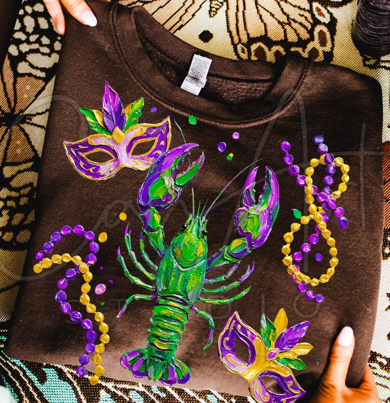 Lagostins de Mardi Gras em estilo preppy PNG | Design para sublimação ...