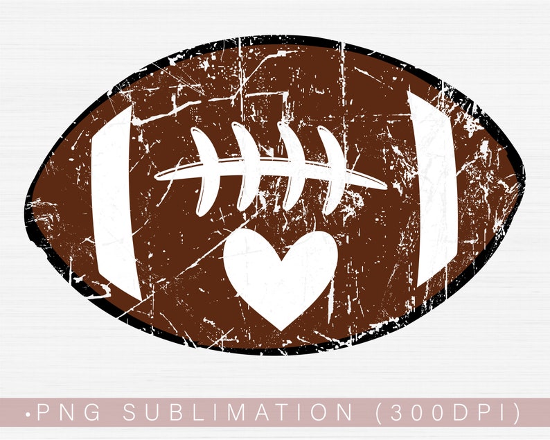 Distressed Football Png Football Png Sublimation Shirt or - Etsy