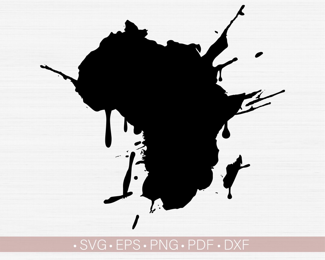 Drippin Africa Map Svg Png, Melanin Svg, African American Svg Cut File for Cricut, Silhouette ...