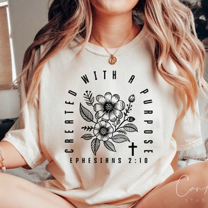 Created With a Purpose Svg Png, Inspirational Christian Quote Png ...