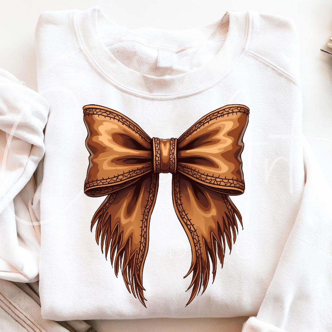 Western Cowgirl Bow Png, Rustic Bow PNG Design, Western Leather Bow ...