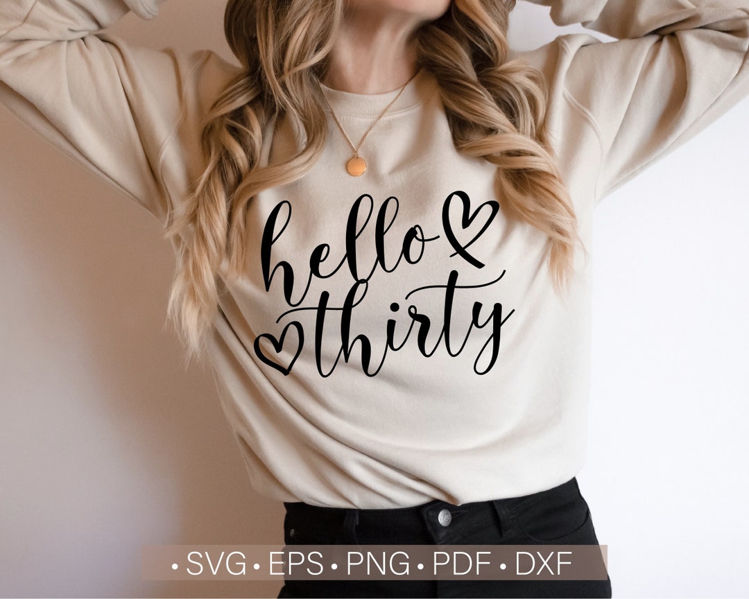 Hello 30 Svg File for Cricut, Cut, Cuttable, Cutting Files / Hello ...