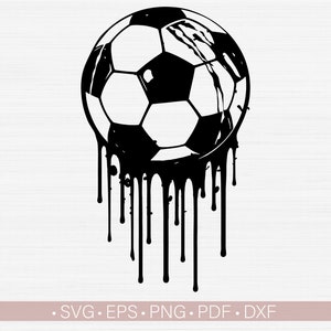 Dripping Soccer Svg Png, Soccer Ball Svg, Shirt Design Distressed Cut ...