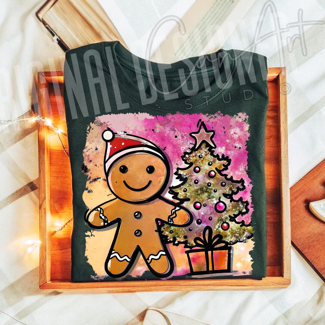 Preppy Christmas Gingerbread Png, Cute Gingerbread Man Png, Holiday ...