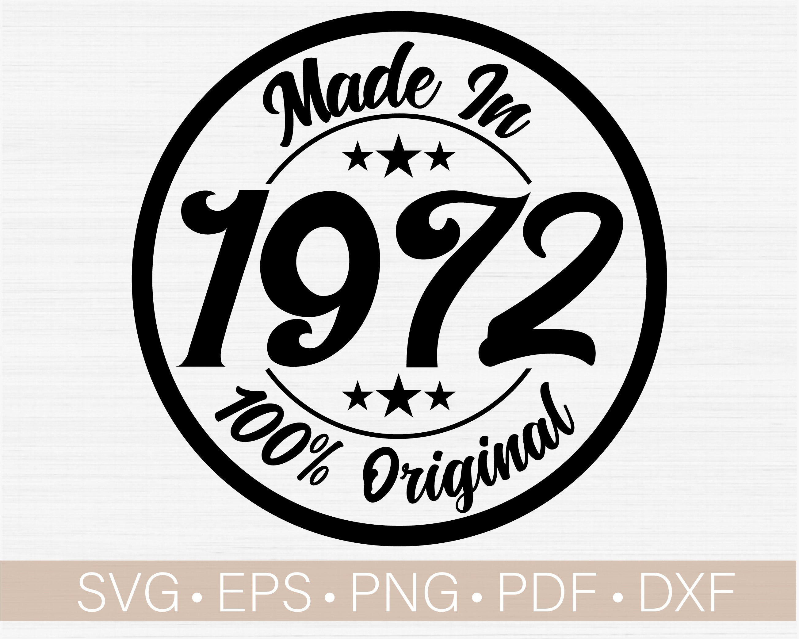 Made In 1972 Svgvintage 1972 Svg50th Birthday Svgbirthday Etsy México