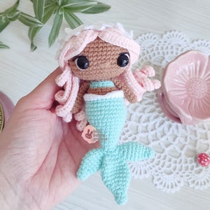 Mini Mermaid Crochet Doll Pattern: Mayla Amigurumi (5 Inches) (PDF ...
