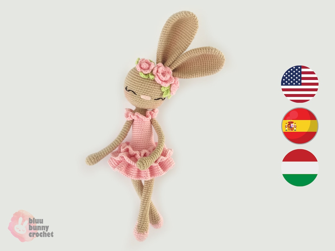 Crochet Bunny Pattern Ballerina Bunny Doll Eng Hun Esp Amigurumi