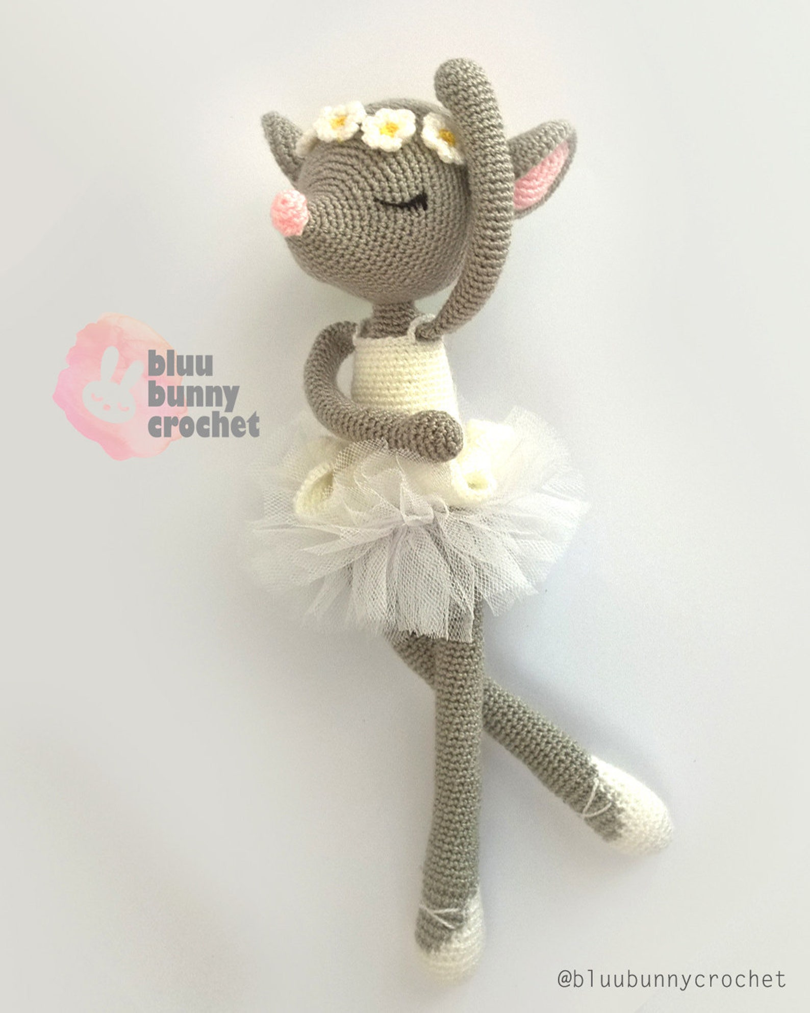 Ballerina Crochet Mouse Doll Pattern Amigurumi Mouse Doll | Etsy