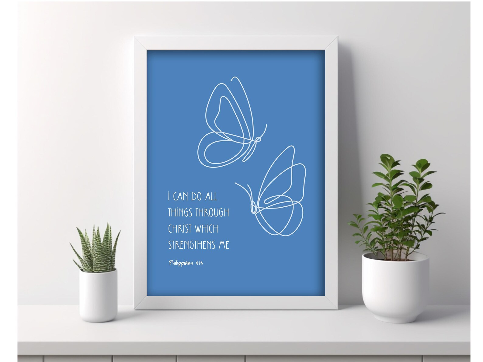 Philippians 4:13 Christian Wall Art, Printable Wall Art, Digital ...