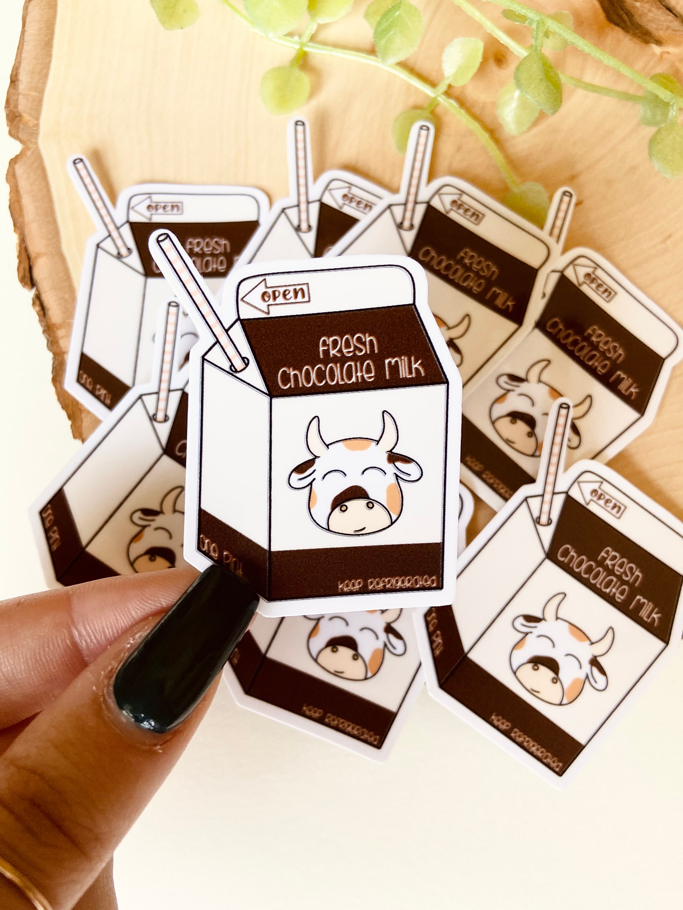 Chocolate Milk Carton Sticker - Etsy