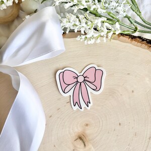 Pink Bow Sticker - Etsy