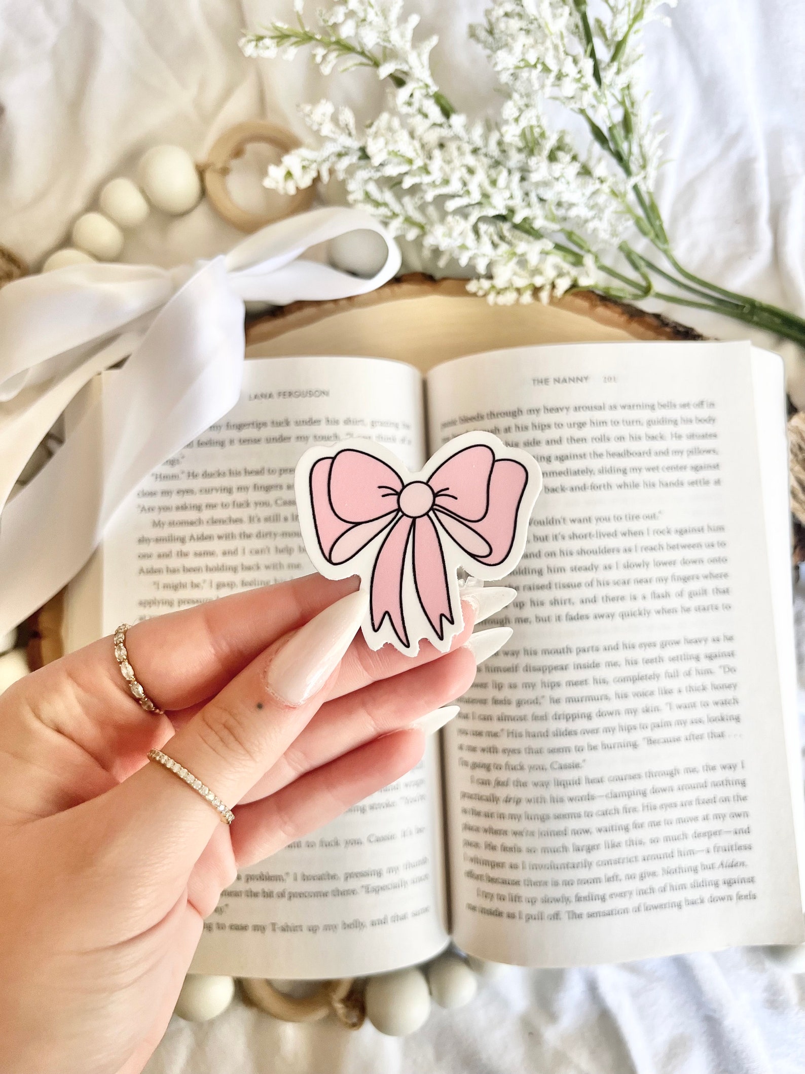 Pink Bow Sticker - Etsy