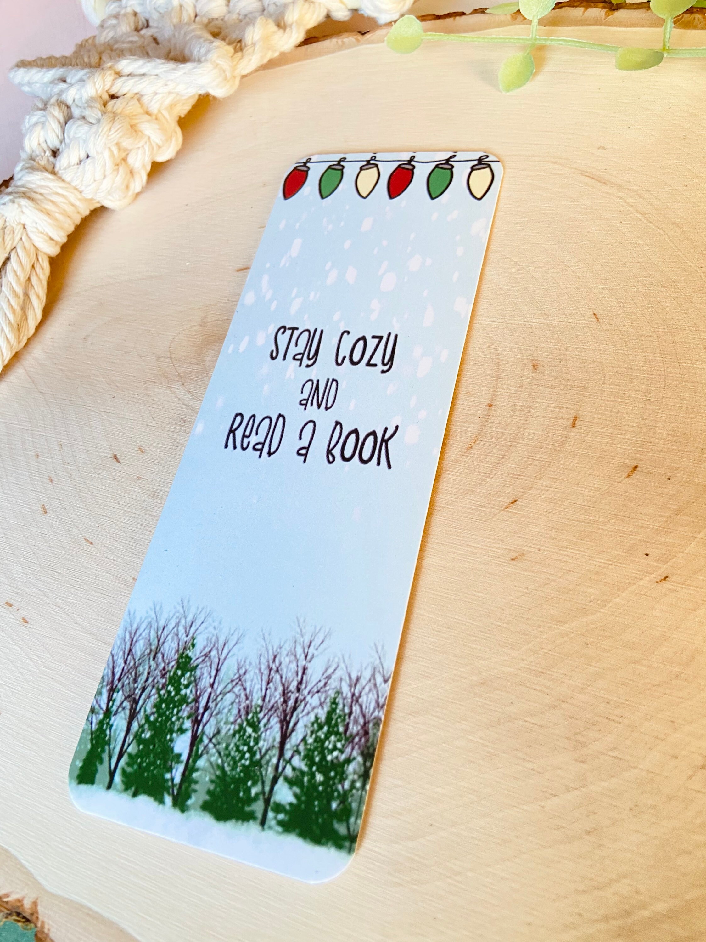 Stay Cozy Bookmark - Etsy