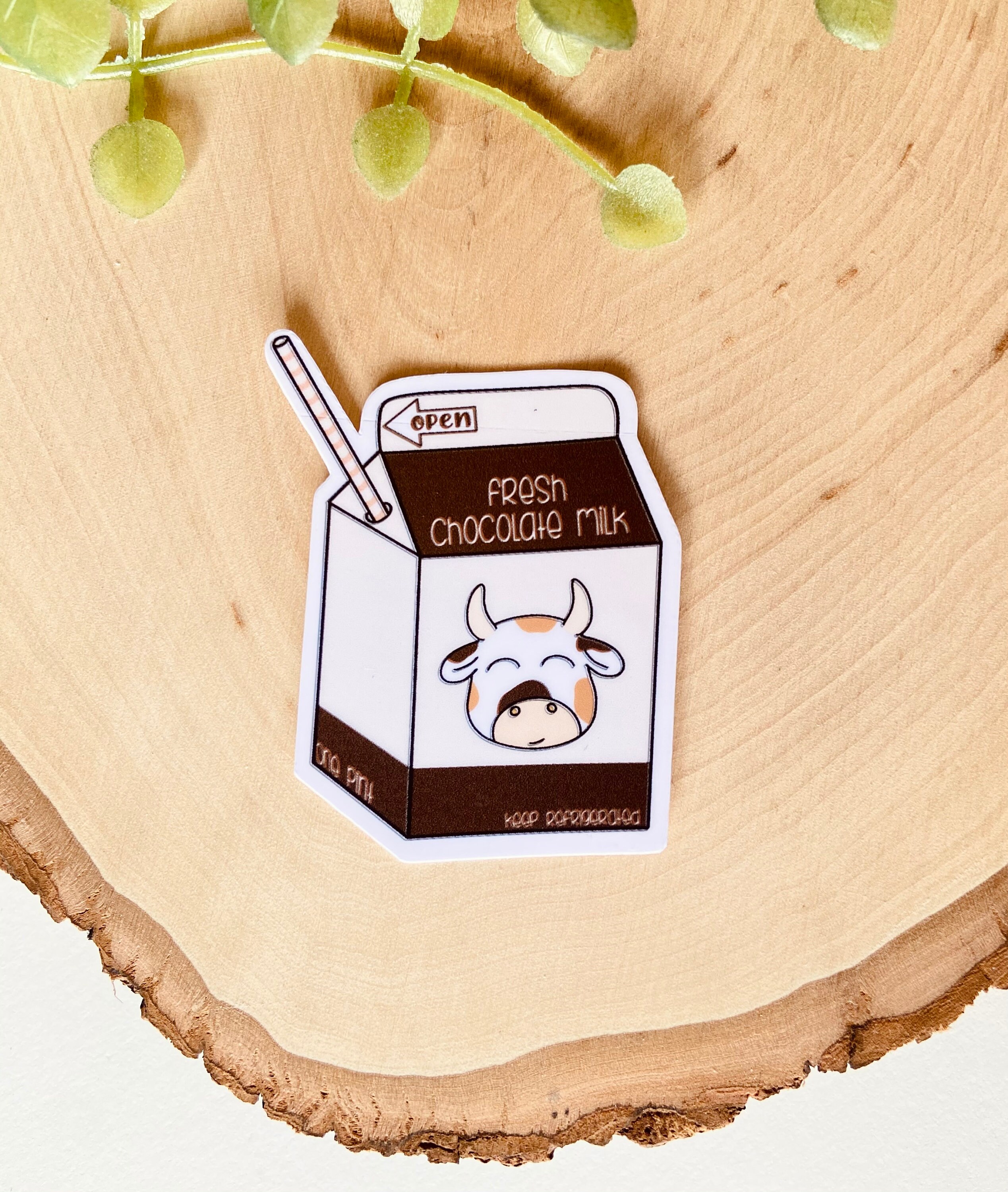 Chocolate Milk Carton Sticker - Etsy