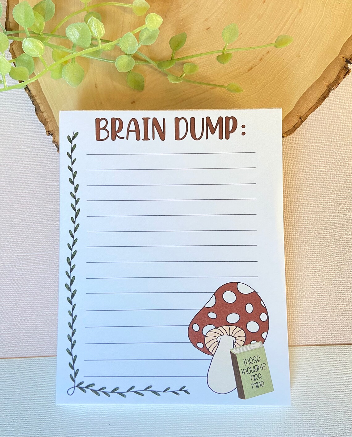 Brain Dump 50 Page NotePad | Etsy