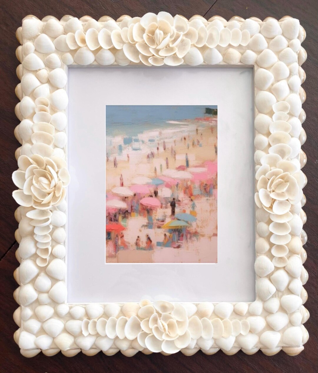 Seashell Picture Frame, Seashell Art, Decorative Shell Frame, Shell Art ...