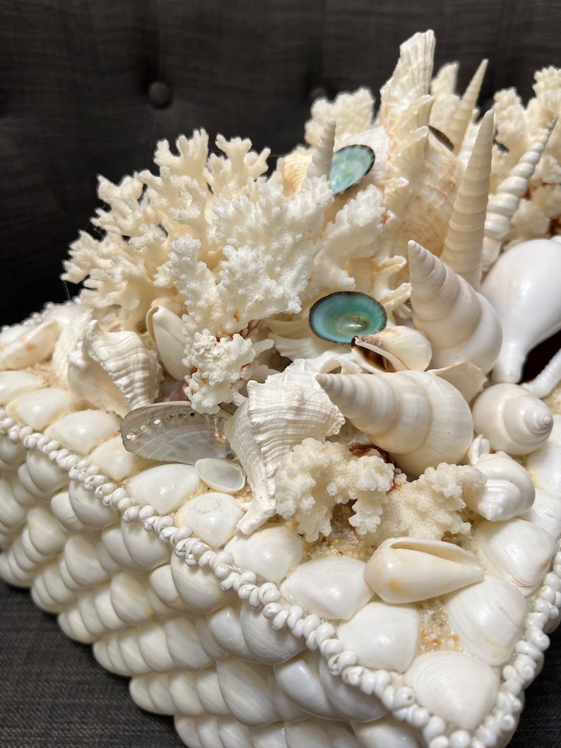 Custom Seashell Jewelry Box, Seashell Art, Decorative Box, Shell Art ...