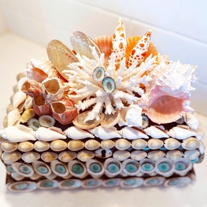 Custom Seashell Jewelry Box Seashell Art Decorative Box - Etsy