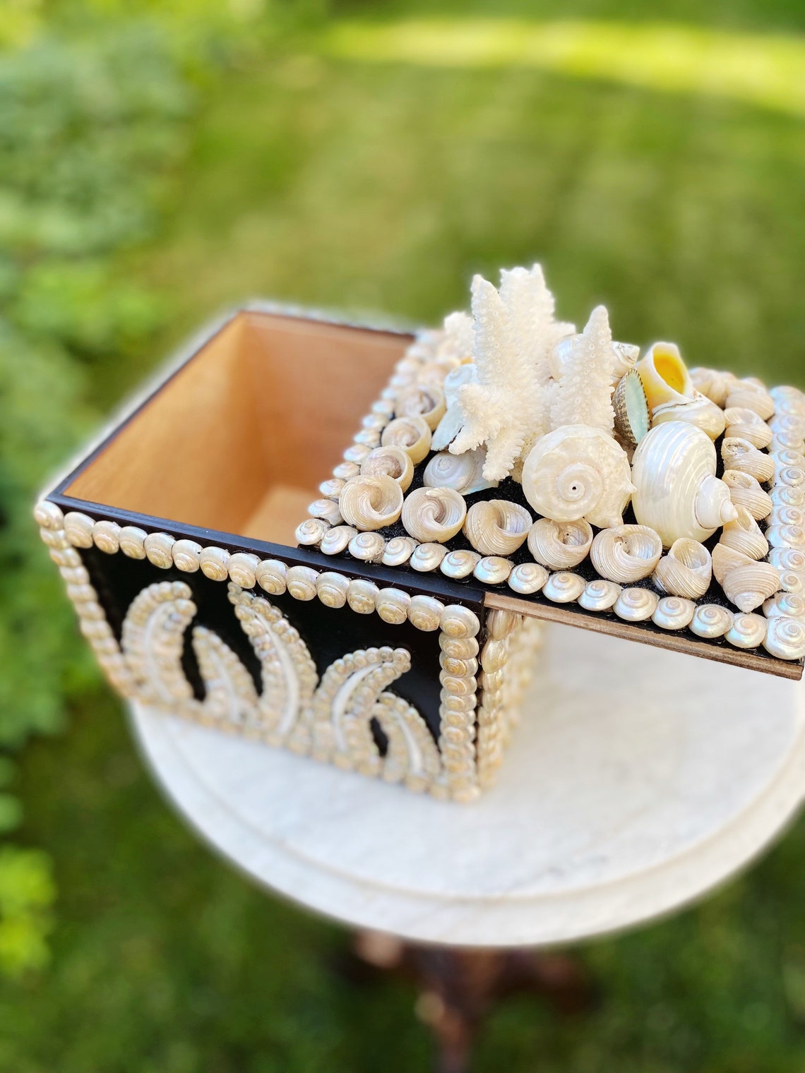 Custom Seashell Jewelry Box, Seashell Art, Decorative Box, Shell Art ...
