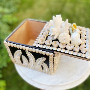 Custom Seashell Jewelry Box, Seashell Art, Decorative Box, Shell Art ...
