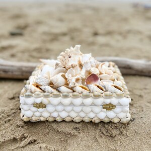 Custom Seashell Jewelry Box, Seashell Art, Decorative Box, Shell Art ...